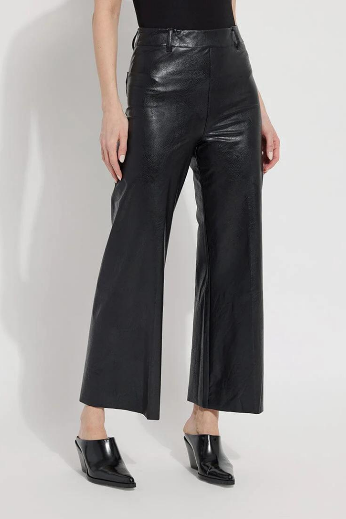 Vegan Leather Wide Leg Pant – The Dressing Room
