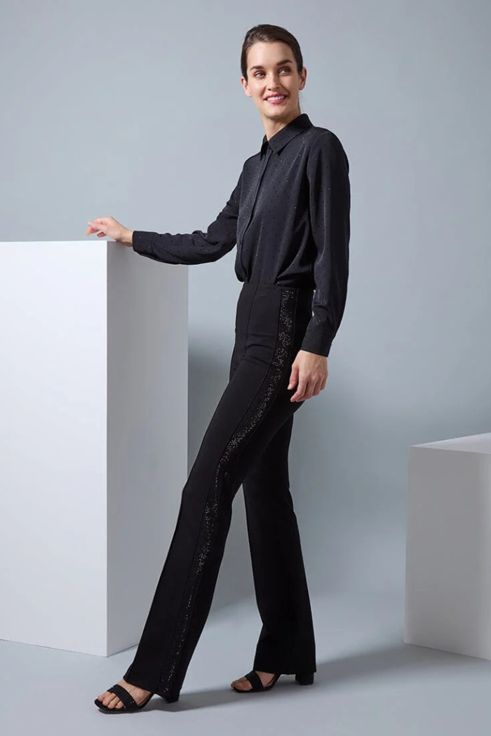 Elysse Embellished Crystal Pant | Fit-and-Flare Style | Shop Worldwide ...